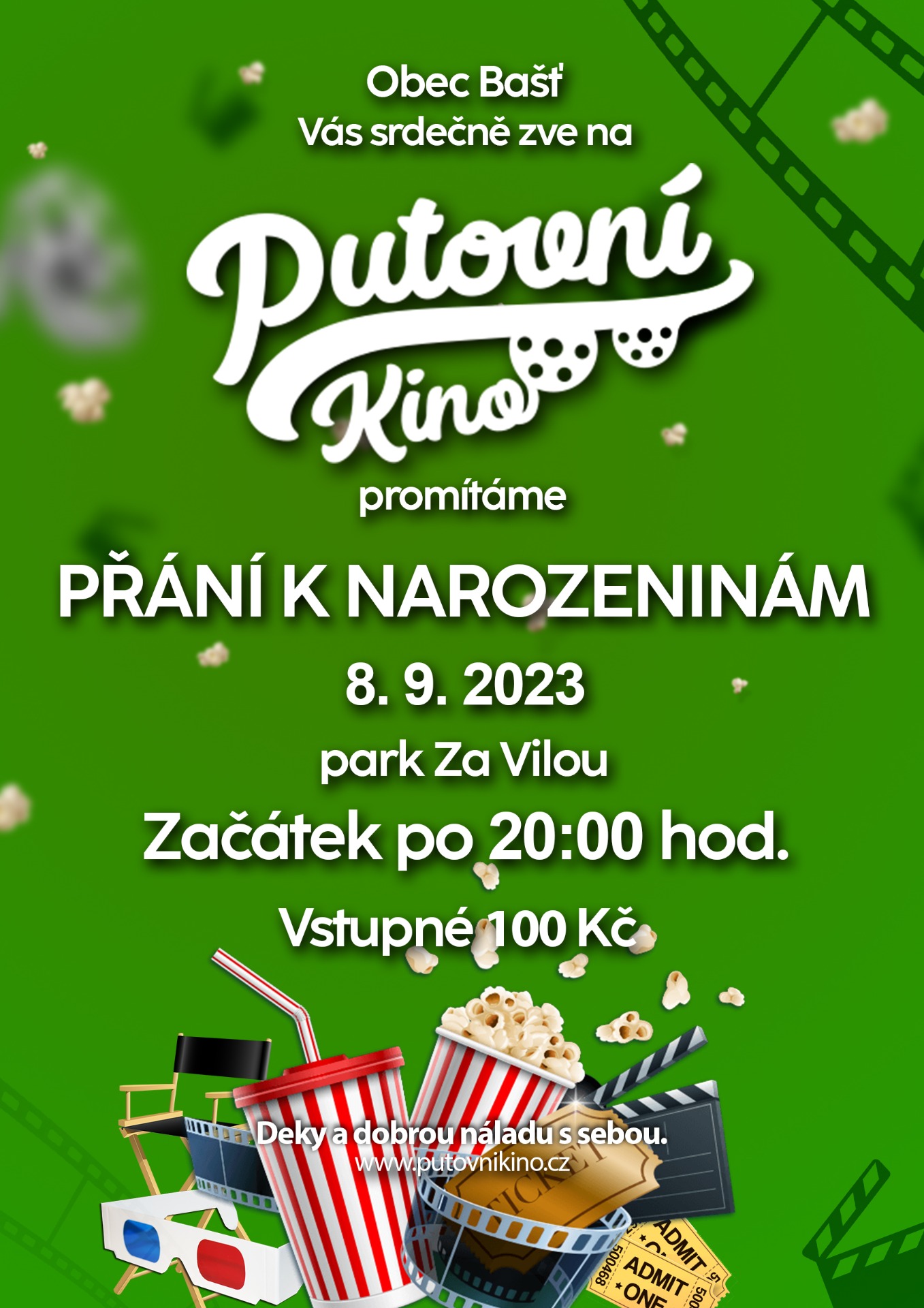 LETNÍ KINO - PŘÁNÍ K NAROZENINÁM :: Komunitní centrum Bašť